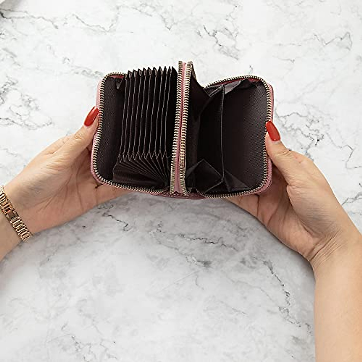 Tessem double zipper wallet Travel accessories wallets card sets of wallet Zero wallet youth fashion wallet purse women's gift