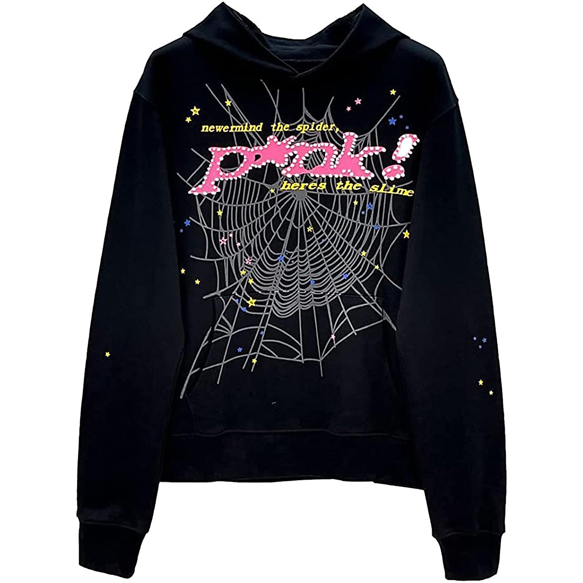 Meiweileya Spider Hoodie Women Man Teens Girls Zip Up Spider Web Y2k Hoodies Fashion Sweatshirt Jacket Streetwear Clothing (Black Pullover Hooded, S)