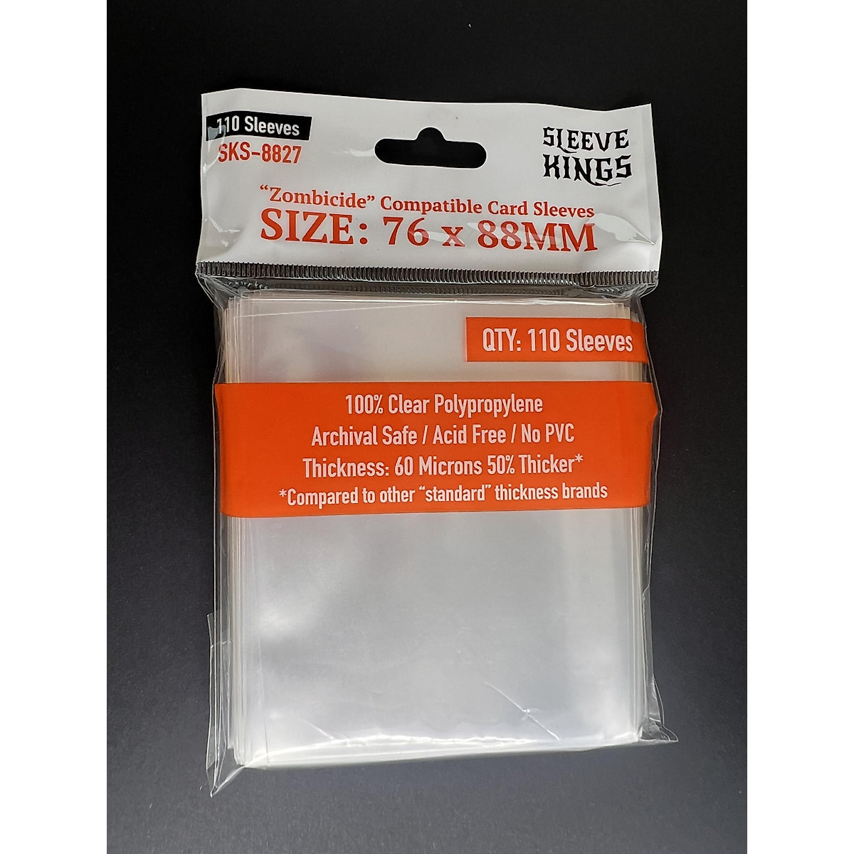 Sleeve Kings Zombicide Compatible Sleeves 76 X 88 mm (10x110 Pack, 1100 Sleeves)