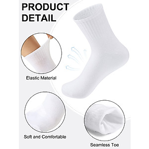 Tarpop 150 Pairs Men Quarter Ankle Socks Bulk Socks Athletic Moisture Wicking Socks Casual Sports Socks Pack (White)