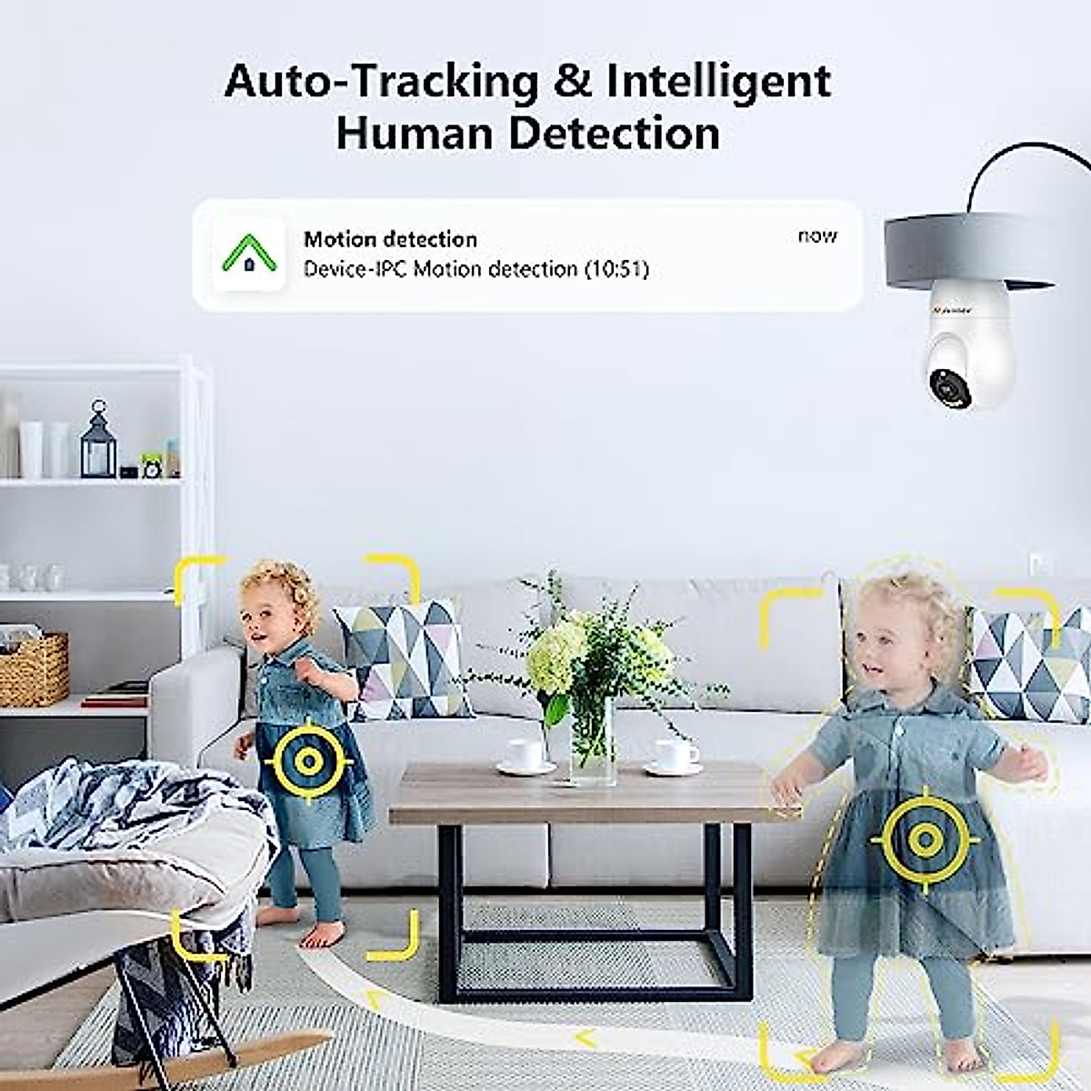 Jennov 2K/3MP Light Bulb Security Camera, 2.4Ghz Wi-Fi Security Camera Wireless Outdoor, 360° Indoor Light Socket Camera Easy Installation, Auto Tracking, Motion Detection, Compatible with Alexa
