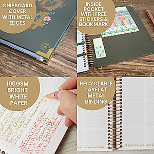 bloom daily planners 2024 Hardcover Calendar Year Goal & Vision Planner (January 2024 - December 2024) - Monthly/Weekly Column View Agenda Organizer - 7.5" x 9" - Dreams In Bloom