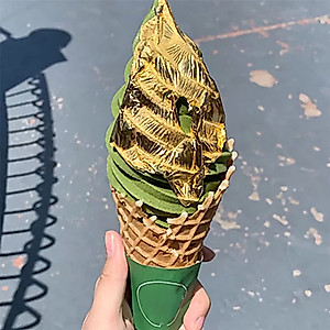 Edible 24K Gold Foil Leaf Sheets, 30 Sheets Real Gold Leaf Leafing Sheets Foil Paper for Cake Chocolates Decorating Bakery Pastry Cooking Beauty Routine Makeup Health Spa Art Craft Work