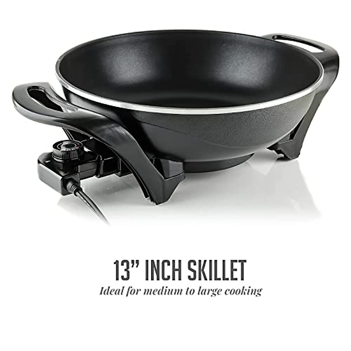 13 Inch Nonstick Electric Skillet - for Roast Fry Steam
