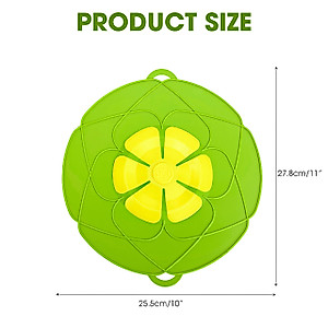 2 PCS Spill Stopper Multipurpose Lid Cover, Silicone Boil Over Safeguard Pot For Cooking Chef Boil No More, Pampered Kitchen Tool Anti Pan Flower Preventer Overflow Water Boiling, Lids Pots Safe