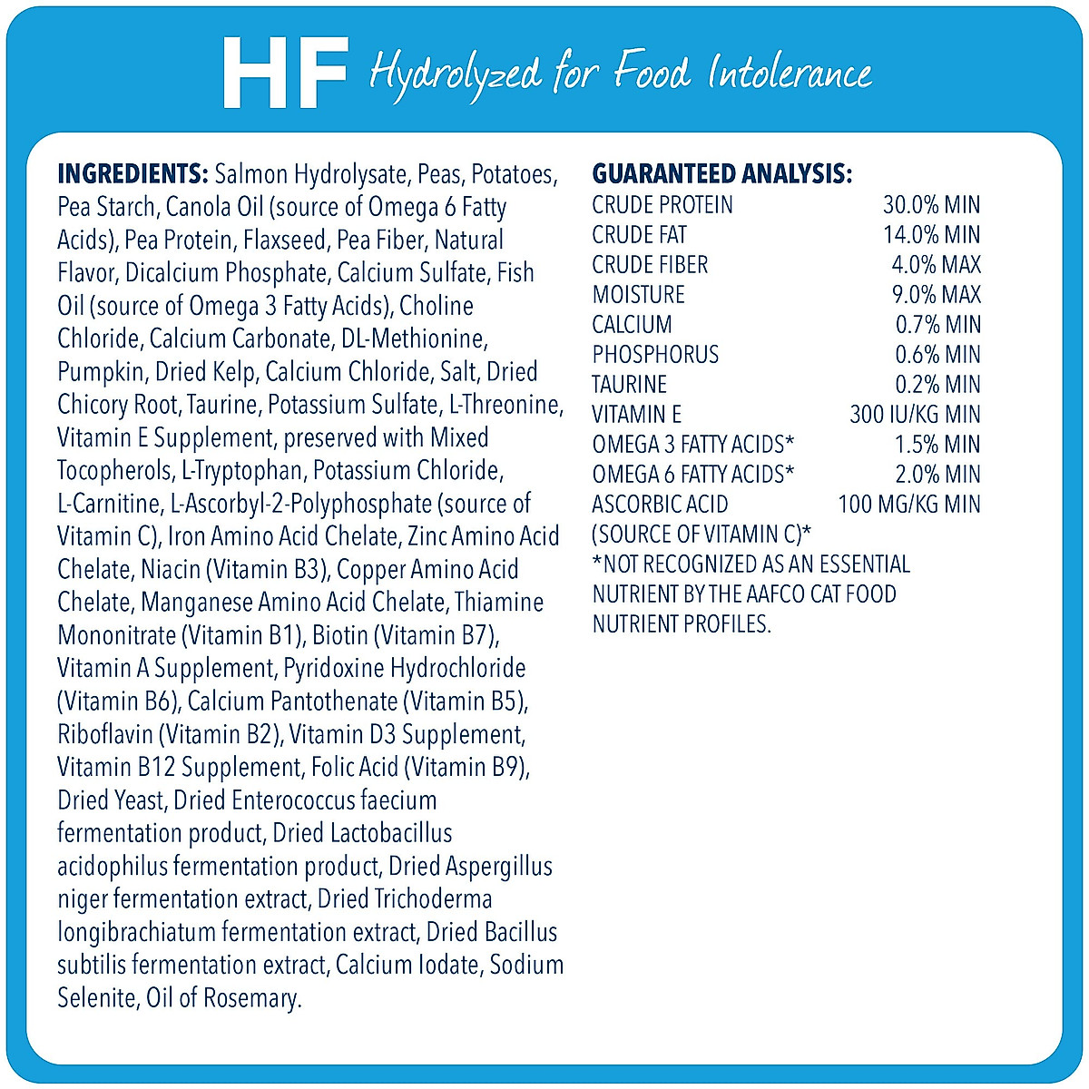 Blue Buffalo Natural Veterinary Diet HF Hydrolyzed for Food Intolerance Dry Cat Food, Salmon 7-lb bag