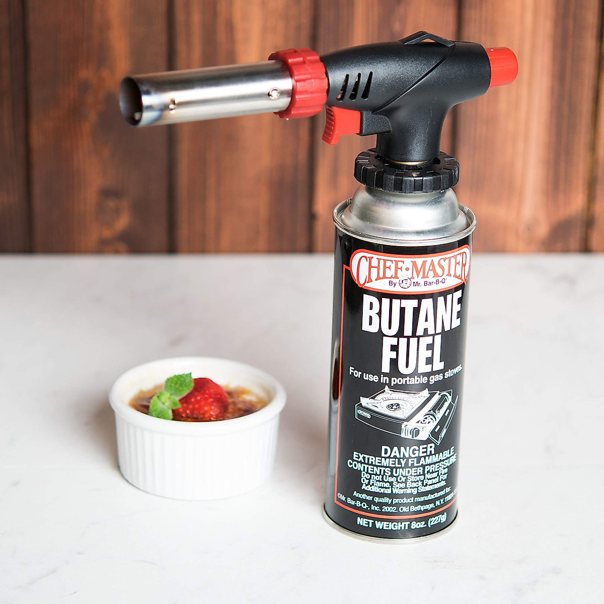 Chef Master 90340 | Pack of 24 Butane Fuel Cylinders| 8oz Butane Canisters for Portable Stove | Butane Torch Replacement Canisters