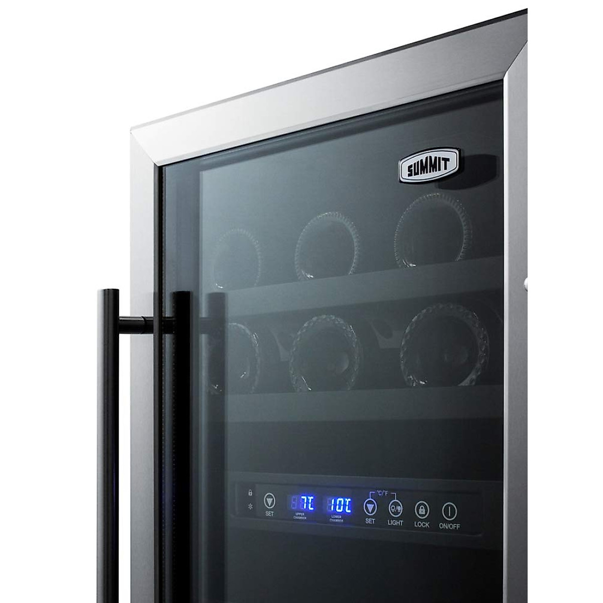 Summit Appliance SWC182ZADA 18 in. Wide Built-in Undercounter Wine Cooler44; Black