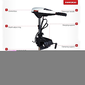 Dodoam 66 LBS 12V Electric Outboard Trolling Motor Fishing Boat Kayak Engine, for Fisheries, Aquaculture, Outdoor Sightseeing and Other Fields