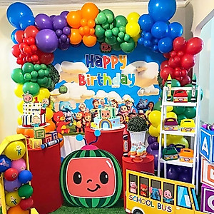 119 Pack Rainbow Balloons Garland Arch Kit for Cartoon Watermelon, Street, Rugrats Theme Birthday Party Decorations, Baby Shower, Birthday Party Supplies Backdrop for Kids