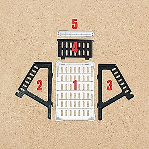 Miyake Thermal Label Holder for Label Rolls and Fanfold Labels, Shipping Label Printer Desktop Stand for Home, Office, Small Business, Compatible with Rollo and Dymo (Black)