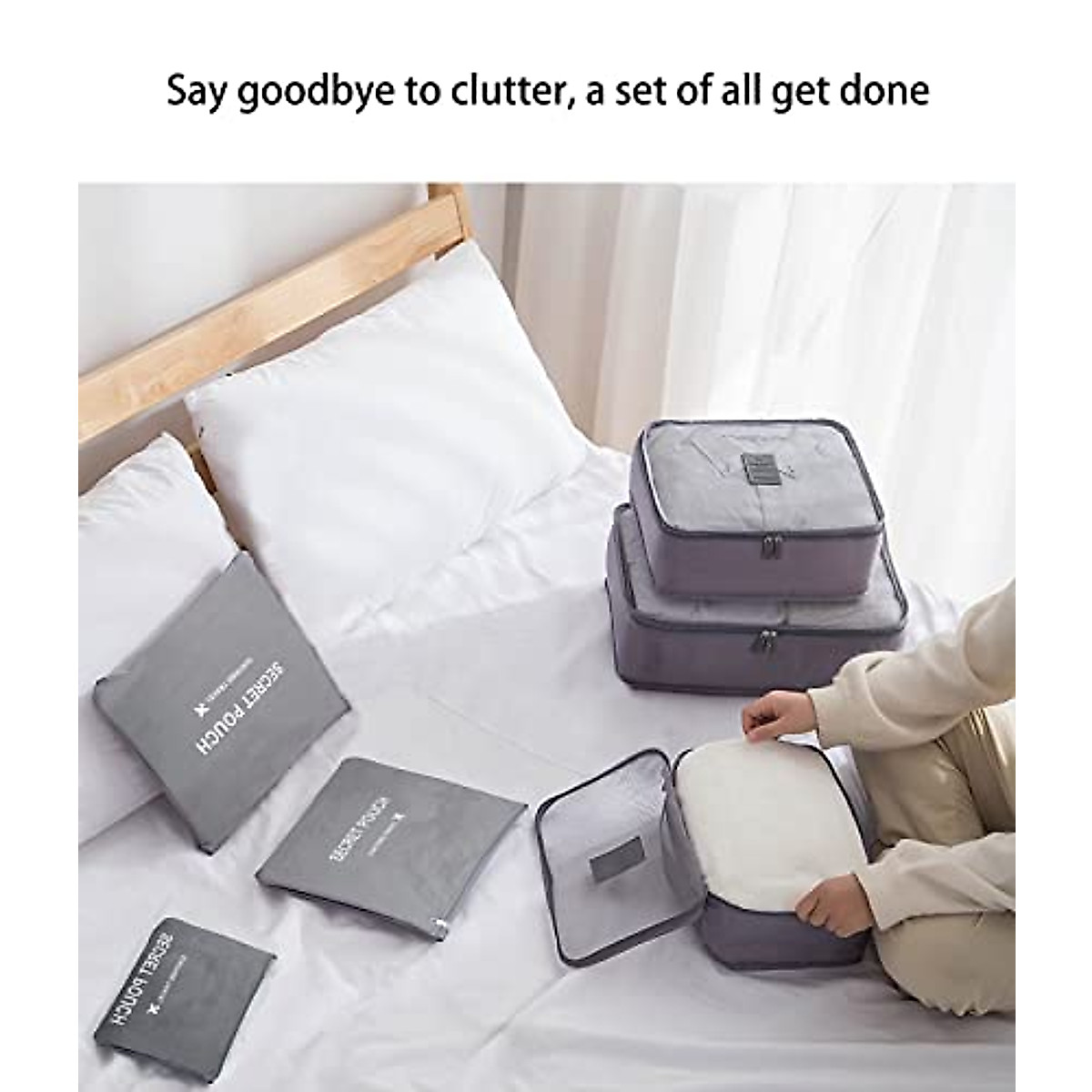 QIJING Cubes for Suitcases,Waterproof Storage Bag, Travel Storage Bag,Clothes Packing organizer,Clothing Underwear Bag