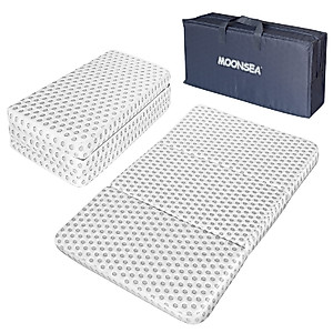 Toddler Nap Mat, Waterproof Sleeping Mat for use in Preschools and Daycares, Folding Rest Mat with Ultra Soft Jacquard Waterproof Cover, 38''x26'', Small Size, Grey