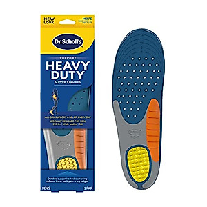 Dr. Scholl's Heavy Duty Support Pain Relief Orthotics, Designed for Men over 200lbs with Technology to Distribute Weight and Absorb Shock with Every Step (for Men's 8-14)