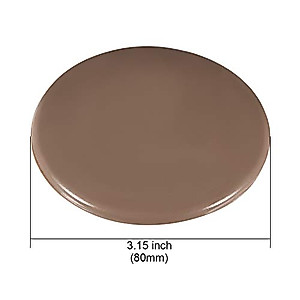 uxcell 80mm Wall Protectors Self Adhesive Door Handle Bumper Guard Stopper Silicone Stop Brown 2pcs