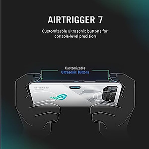 ASUS ROG Phone 7 Cell Phone, 6.78” FHD+ 2448x1080 165Hz, 6000mAh Battery, 50MP/13MP/5MP Triple Camera, 32MP Front, 16GB RAM, 512GB Storage, 5G LTE Unlocked Dual SIM, AI2205-16G512G-WH [US Version]