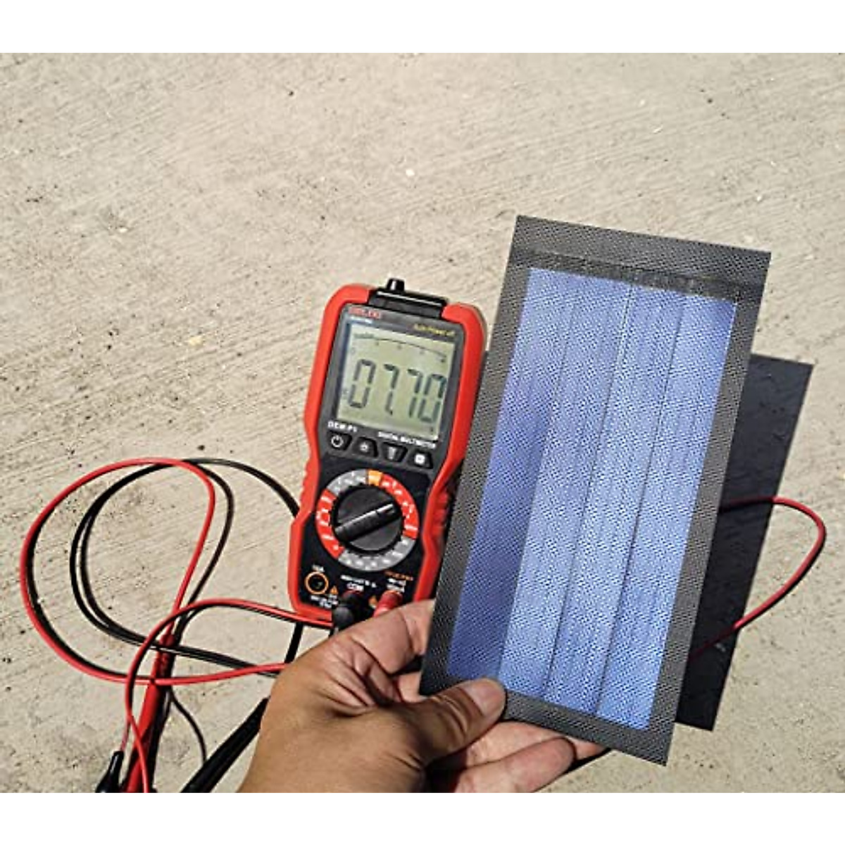 Portable Flexible-Solar-Panel-Charger Small Solar Panels for Science Projects Wireless Charger 1 Watt 6 Volt Thin-Film-Roll-up-Bendable-Amorphous-Solar-Panel Cell DIY for Car Camping Solar Charger