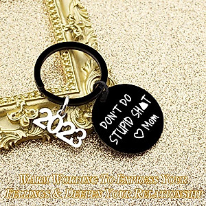 Teen Boy Girl Stocking Stuffers Teen Girls for Women from Mother Under 5 Dollars Don't Do Stupd Sht Pop Love Mum Girls Separated from Parents 2022 a Gag Gifts Keychain Son Daughter Graduation Birthday