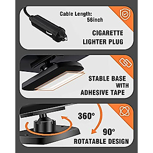 Car Heater,12V 150W Portable Car Heater Defroster Fans, 2 in 1 Heating & Cooling Fast Heating Defrost Defogger with Plug in Cigarette Lighter, Window Defroster for Car, SUV, Jeeps, Trucks, Black