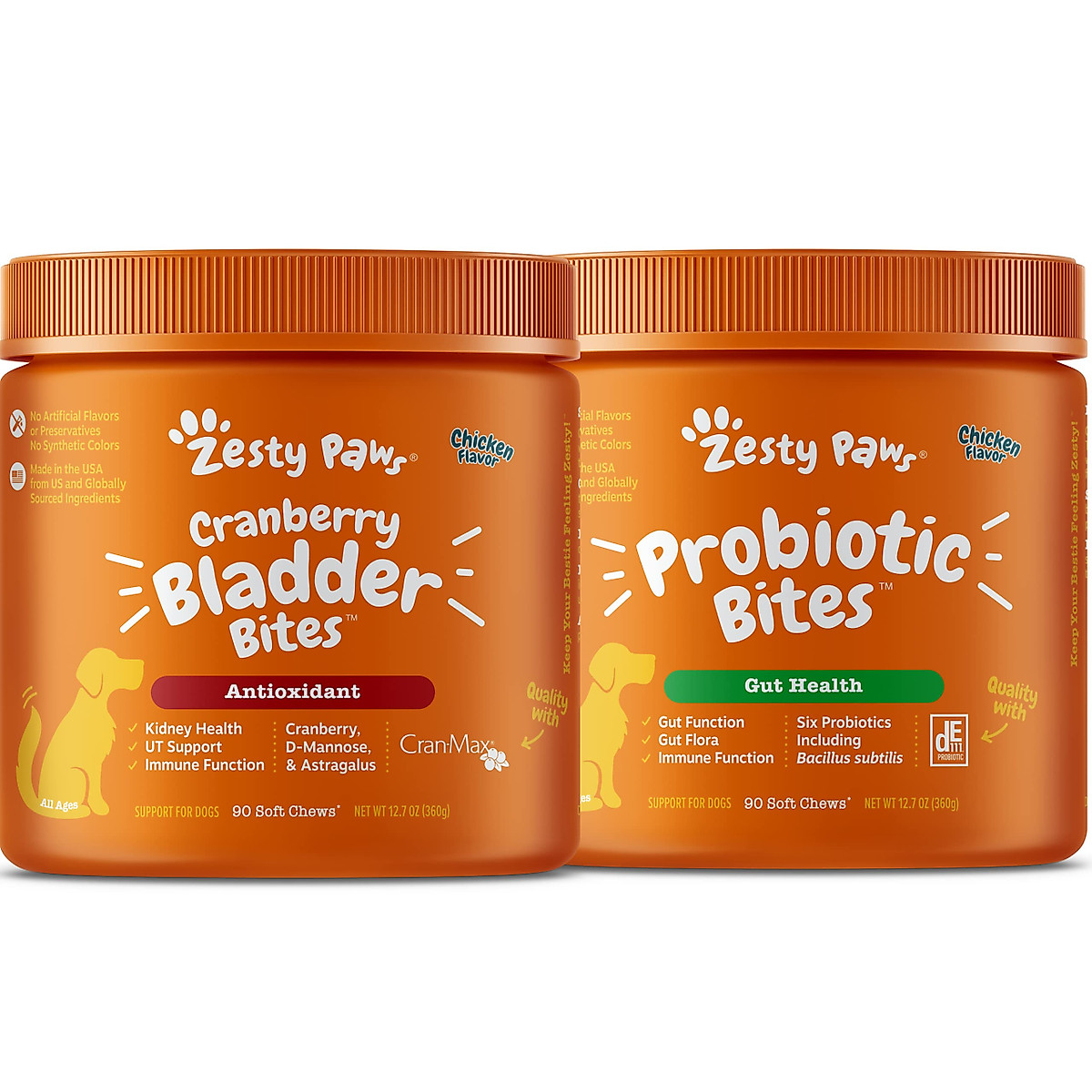 Cranberry for Dogs - UT Incontinence Support + Immune Health Dog Antioxidant + Probiotics for Dogs - Probiotics for Gut Flora, Digestive Health