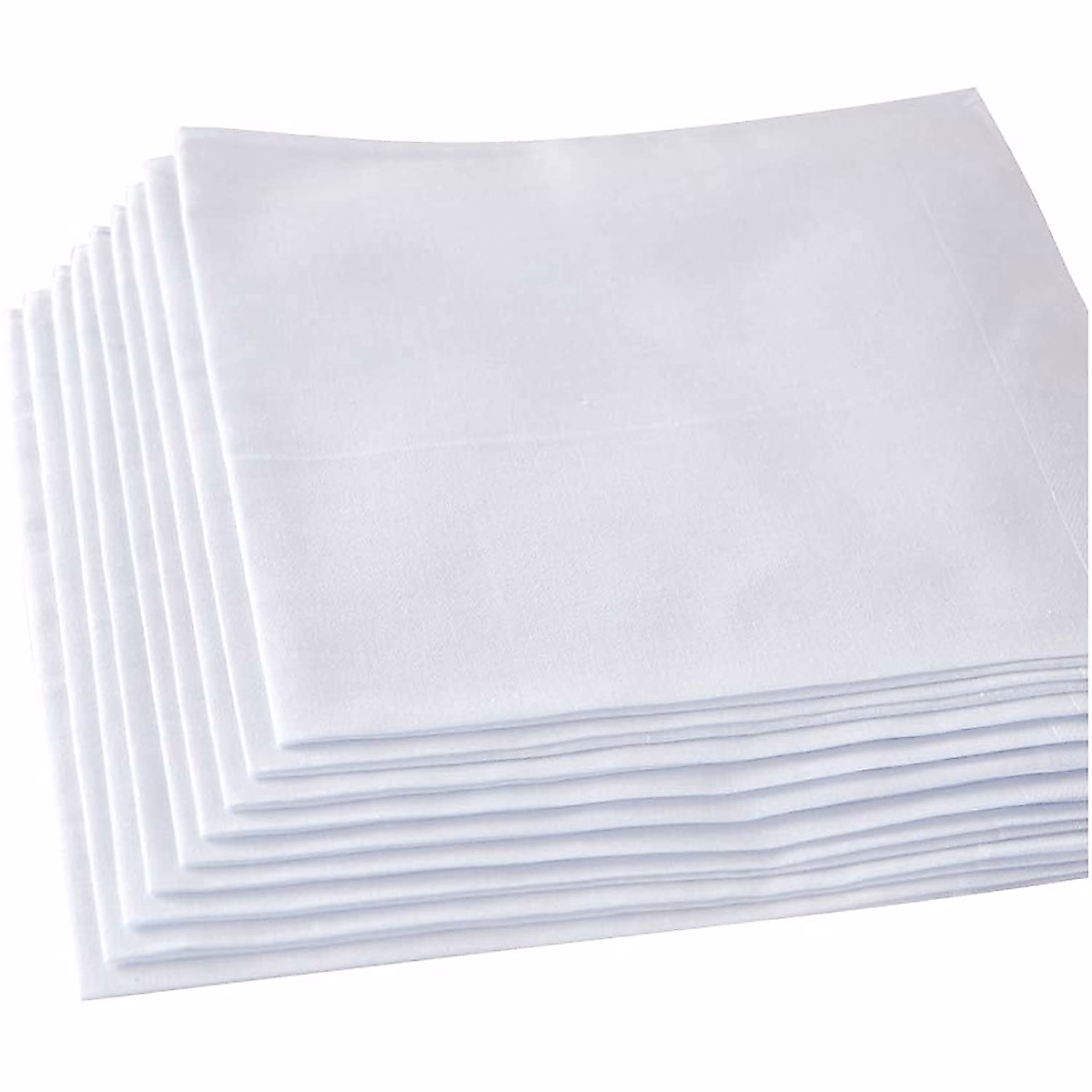 RDS HANKYTEX Women's 100% Cotton Handkerchief,White D