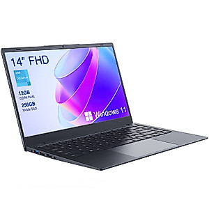 ECOHERO 2023 Laptop, 14" 1920x1080 FHD IPS Display, 12GB DDR4 RAM/256GB NVMe SSD, Intel N5095 Quad Core, Windows 11 laptops Computers, Dual Band WiFi, Bluetooth 4.2, Support Type c PD3.0 fast charging