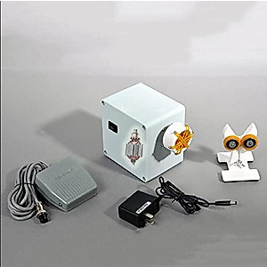 iDili AC 100-240V Portable Professional Fishing Rod Building Winding Elctric-Drive Machine, DIY Fishing Rod Tool 0-66RPM Adjustable (with Foot Switch)