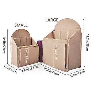 Vercord Felt Backpack Organizer Rucksack Insert Liner Inside Daypack Shoulder Bag Beige Small