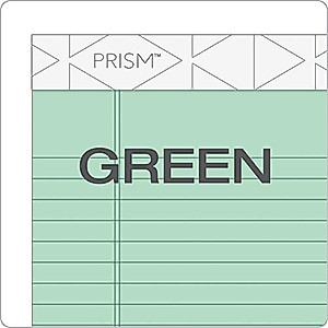 TOPS 63090 Prism Plus Colored Legal Pads, 5 x 8, Green, 50 Sheets (Pack of 12)