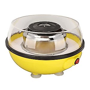 Cotton Candy Maker, Yellow Simple Operation Low Noise Detachable Cotton Candy Making Machine Strong Motor for Children(#1)