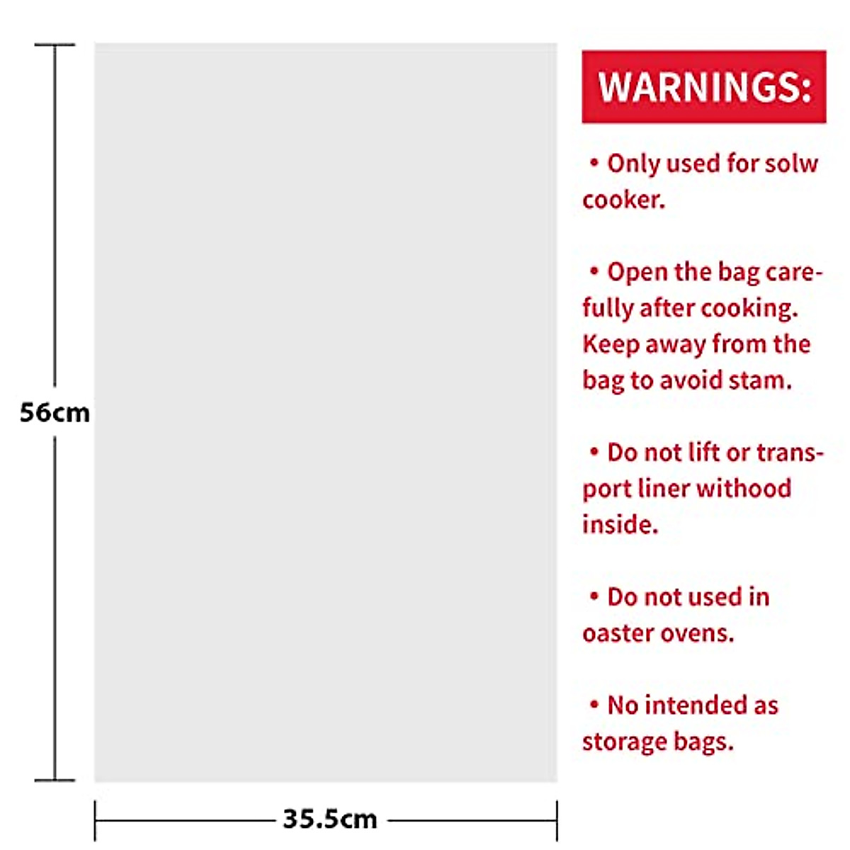 20 Count Disposable Slow Cooker Liners and Cooking Bags | Extra Large Size Fits 6 - 10QT Pot, 14"x 22" | Suitable for Oval & Round Pot, BPA Free (1 Pack)