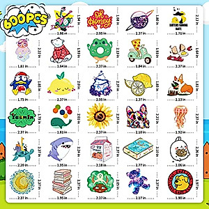 600Pcs Water Bottle Stickers, Stickers for Kids, Cute Vinyl Aesthetic Sticker Packs for Water Bottle Laptop Scrapbook Computer Hydroflask Teacher Stickers Bulk for Teens Girls Kids Adults