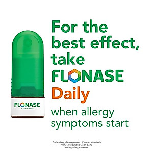 Flonase Allergy Relief Nasal Spray, 24 Hour Non Drowsy Allergy Medicine, Metered Nasal Spray - 144 Sprays (Pack of 2) - Fall and Seasonal Allergy Relief