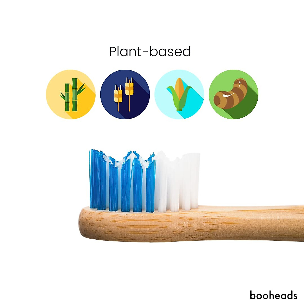 booheads - Bamboo Electric Toothbrush Heads | Biodegradable Eco-Friendly Sustainable Recyclable | Compatible with Sonicare (Mini 4)