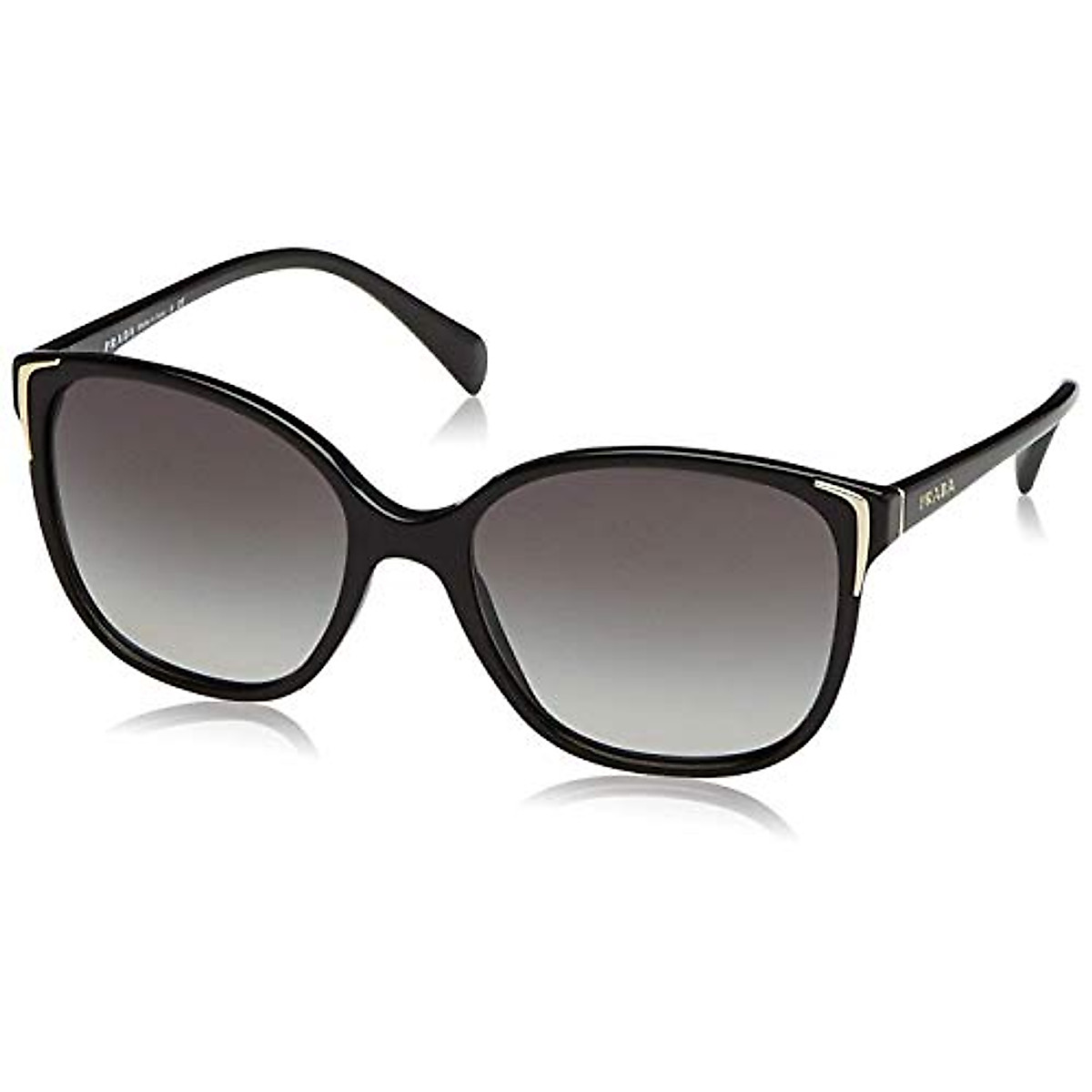 Prada PR01OS Sunglasses-Gray Gradient lens Black (1AB3M1)-55mm