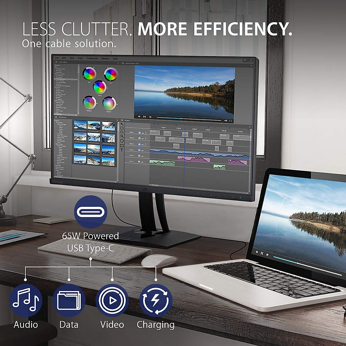 ViewSonic VP2768a 27-Inch IPS 1440p Monitor with Advanced Ergonomics, 100% sRGB Rec 709, 14-bit 3D LUT, Eye Care, 90W USB C, RJ45, HDMI, Daisy Chain for Home and Office