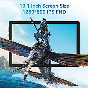 HiGrace Tablet 10 inch, Android 14 Go Octa core Tablet with 10GB+128GB/1 TB Expansion, WiFi 6G, 5MP+8MP Camera, 5000mAh, Split-Screen, Widevine L1, 10 inch Tablet PC - Black