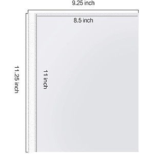 Sheet Protectors | 50 Pack Page Protectors - Sheet Protectors for 3 Ring Binder, 8.5” x 11”