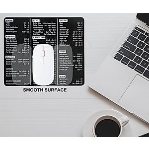 Monilee and Bella Excel Shortcuts Mouse Pad - 66 Reference Cheat Sheet Guide Keyboard Shortcut Formulas - The Ultimate Productivity Tool 7.75" x 9.25" (Solid Black Print)
