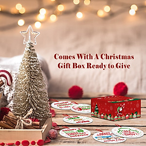 Christmas Vacation Gift, 6 Pcs Funny Ceramic Christmas Tree Hanging Ornaments, Griswold Family Cousin Eddie Christmas Vacation Merchandise, Cute Christmas Home Decorations, Novelty Xmas Gifts