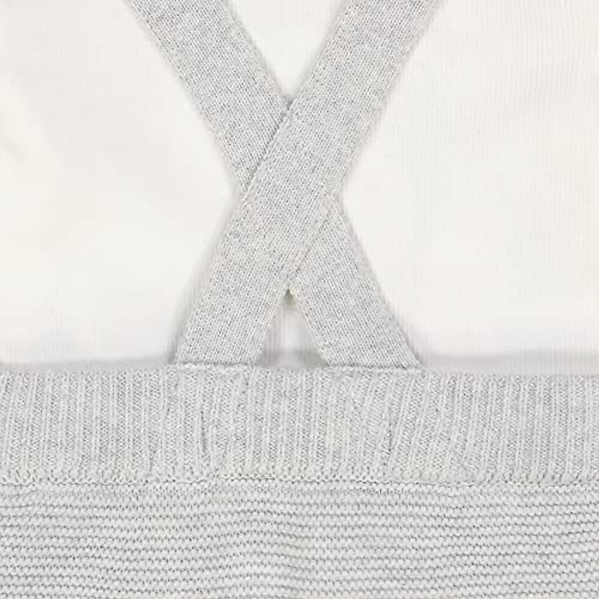 Hope & Henry Layette Baby Long Sleeve Rib Knit Bodysuit and Sweater Overall 2-Piece Set