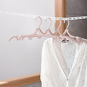 10 Pieces Travel Hangers Travel Accessories Portable Folding Clothes Drying Rack for Traveling(Colorful)