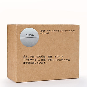 Hybsk 2 inch Color Coding Dots Silver Stickers Round Embossing Labels Adhesive Label 300 Per Roll (Silver)