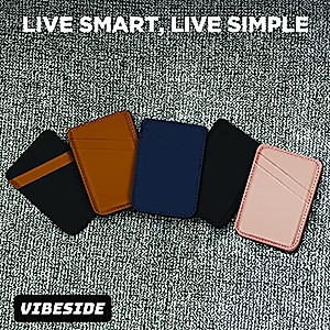 VIBESIDE Magsafe Wallet Compatible with iPhone 14 & iPhone 13 Pro Max – Mag Safe Secure Credit Card Holder – Vegan Leather. Magnetic Card Wallet Holder - Apple iPhone 14,13,12 Compatible Brown
