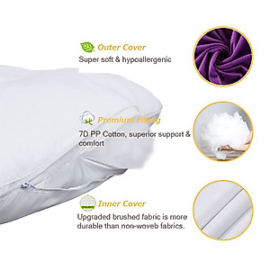 U Shaped Pregnancy Pillow, Full Maternity Body Pillow for Sleeping with Velvet Cover, Support for Back, Hips, Legs, Belly for Pregnant Women, 1.6kg, 46IN, Purple