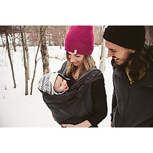 Ergobaby Fleece Lined Baby Carrier Winter Weather Cover, Black