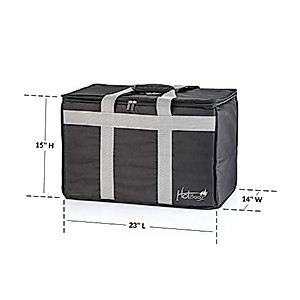 Insulated Food Delivery Bag - Professional Hot/Cold Thermal Carrier - Lightweight & Portable, For Catering, Restaurants, Delivery Drivers, Uber Eats, Grubhub, Postmates, etc..