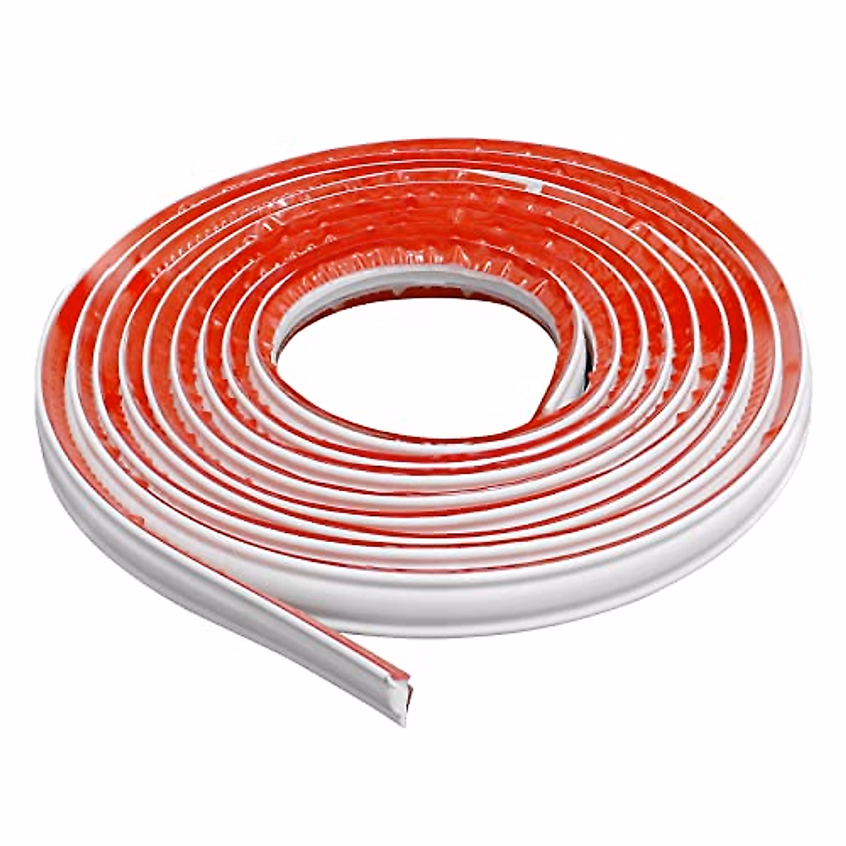 Flexible Trim Caulk Strip, Peel and Stick Trim for Molding, Tile Edge, Ceiling, Wall Corner, Baseboard, Floor(Matte White)