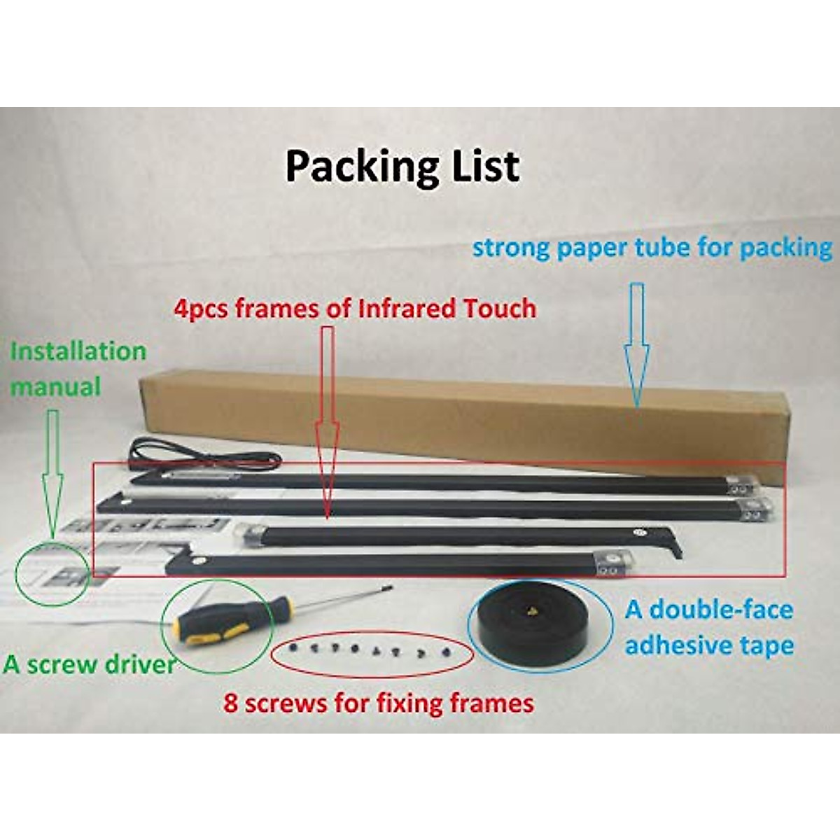 DeYoWo 75 Inch Interactive 10 Points Infrared IR Touch Screen Overlay Frame Free Driver