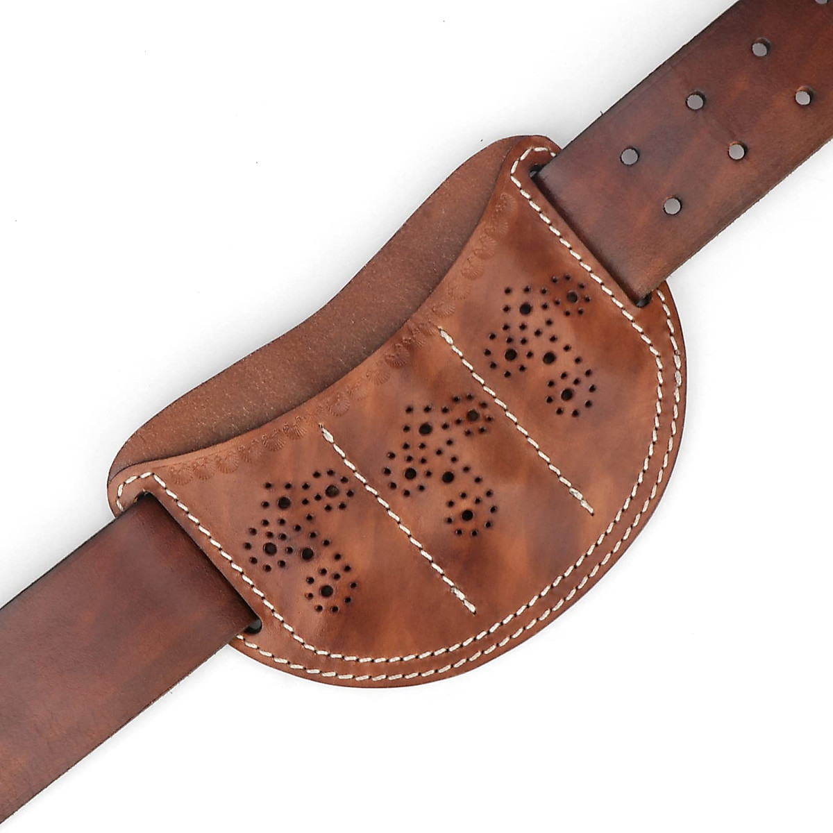 Tourbon Leather Pocket Folding Knife Sheath with 3 Slots Belt Holster Carry Open Top Trapper Knives Carrier